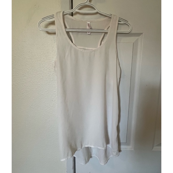 Xhilaration | Tops | Sheer Off White Tank Top | Poshmark